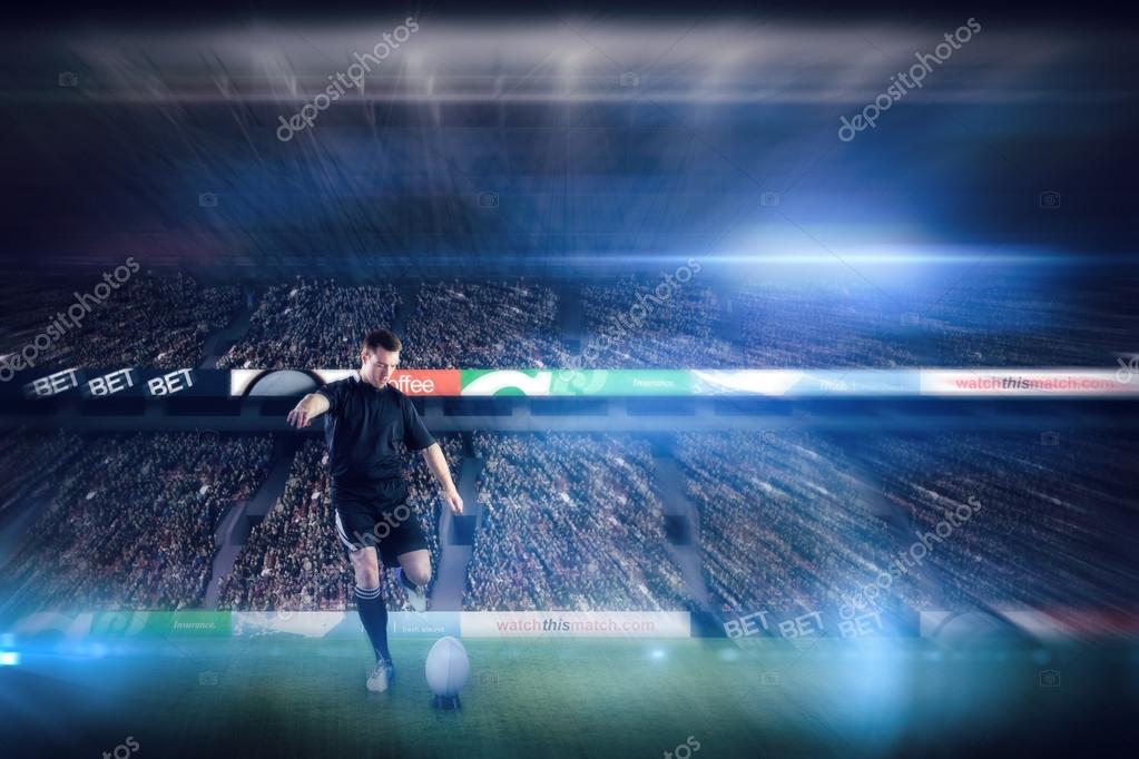 Rugby player scoring a try — Stock Photo © Wavebreakmedia #84682586