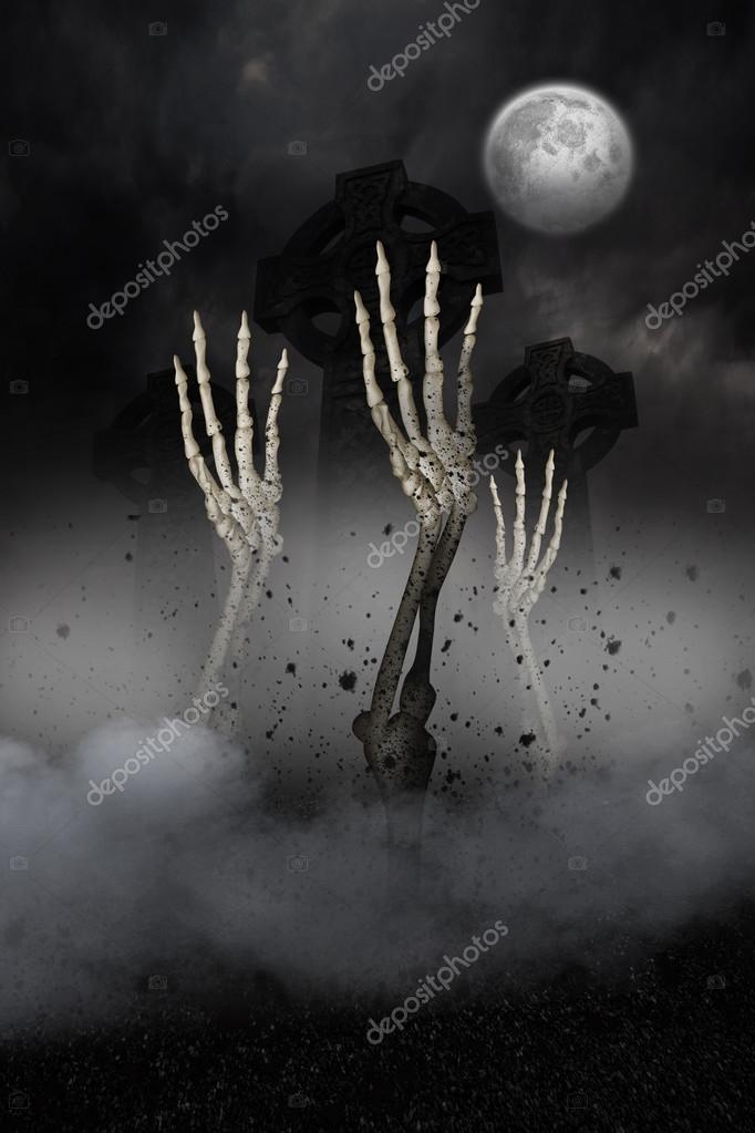 Skeleton hands bursting from the grave — Stock Photo © Wavebreakmedia ...