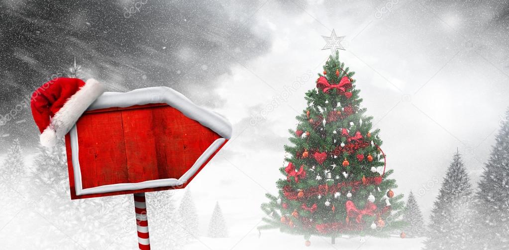 Santa sign with hat — Stock Photo © Wavebreakmedia #88972482