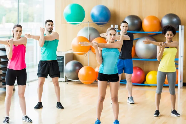 Fitness class exercising in the studio - Stock Image - Everypixel