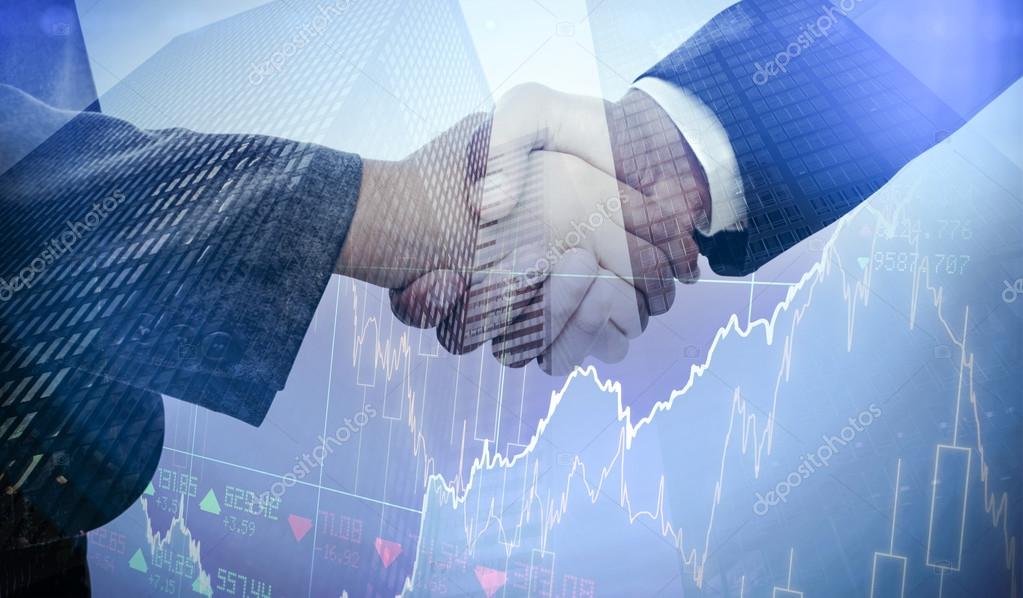 Handshake between two business people Stock Photo by ©Wavebreakmedia ...