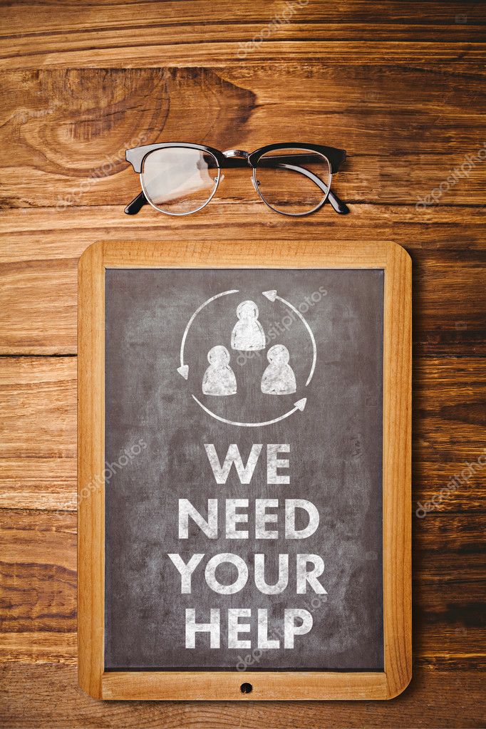 We need your help text — Stock Photo © Wavebreakmedia #98377434