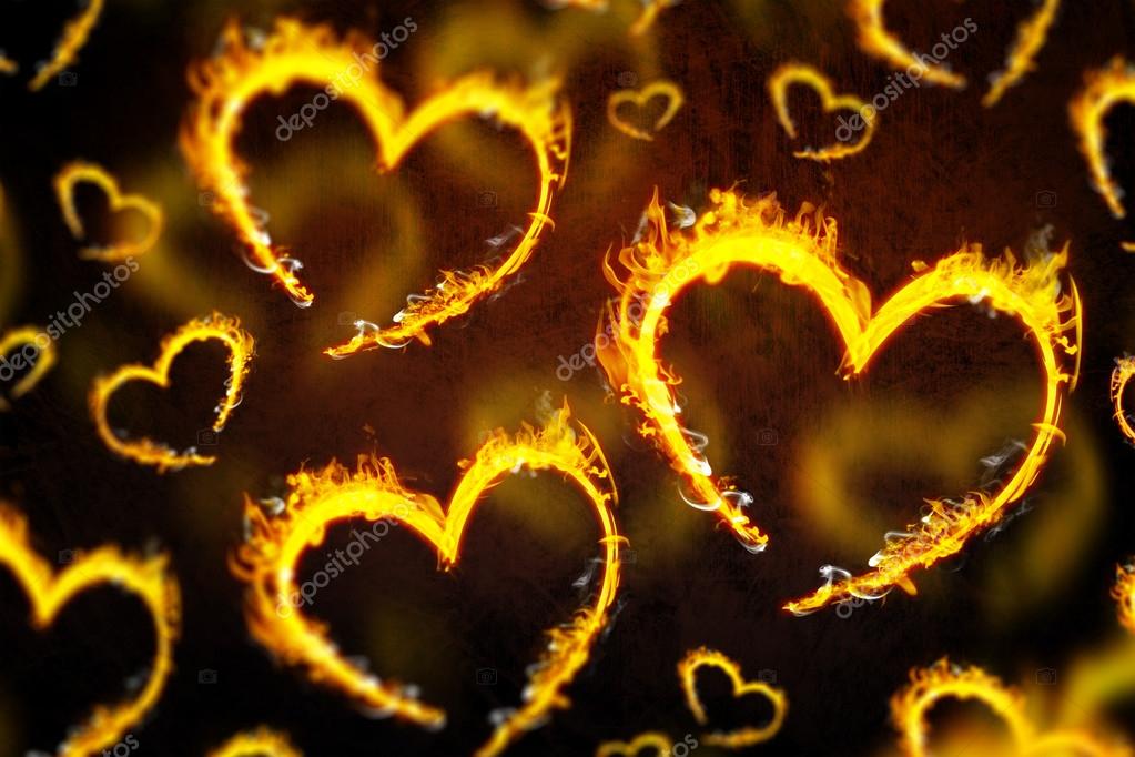 Heart shapes on fire — Stock Photo © Wavebreakmedia #98864098