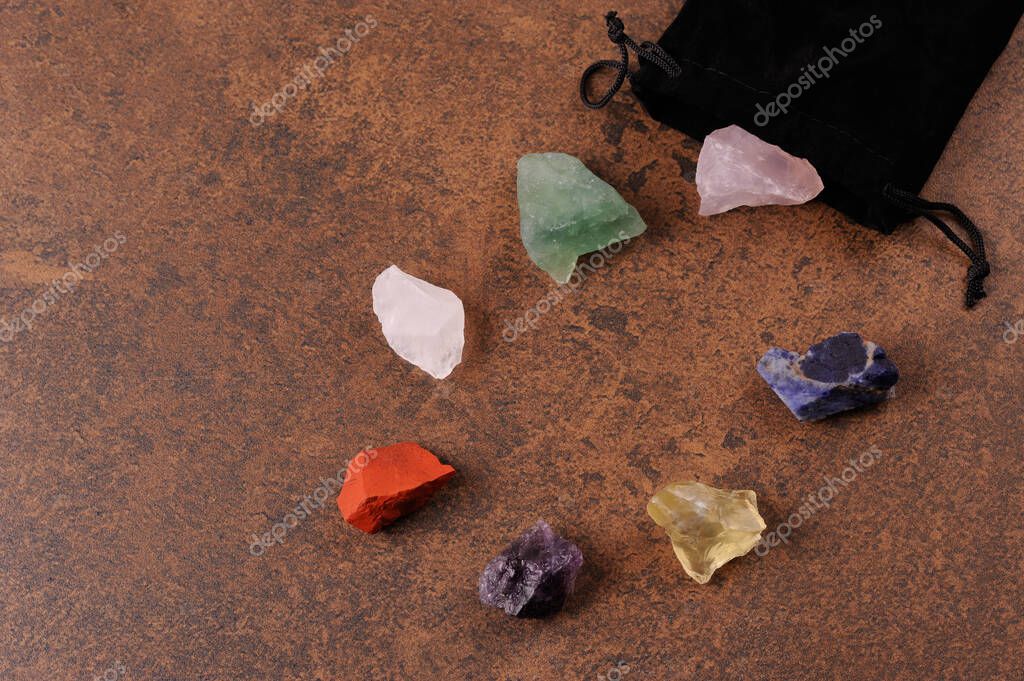 Conjunto de siete piedras minerales de chakra curativas para la ...