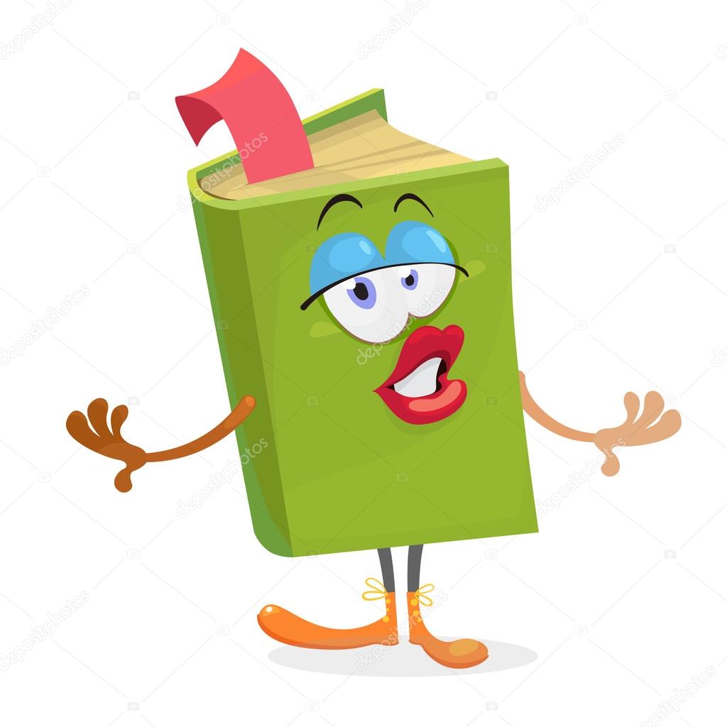 Cartoon green book beautiful girl Stock Vector Image by ©krasivos ...