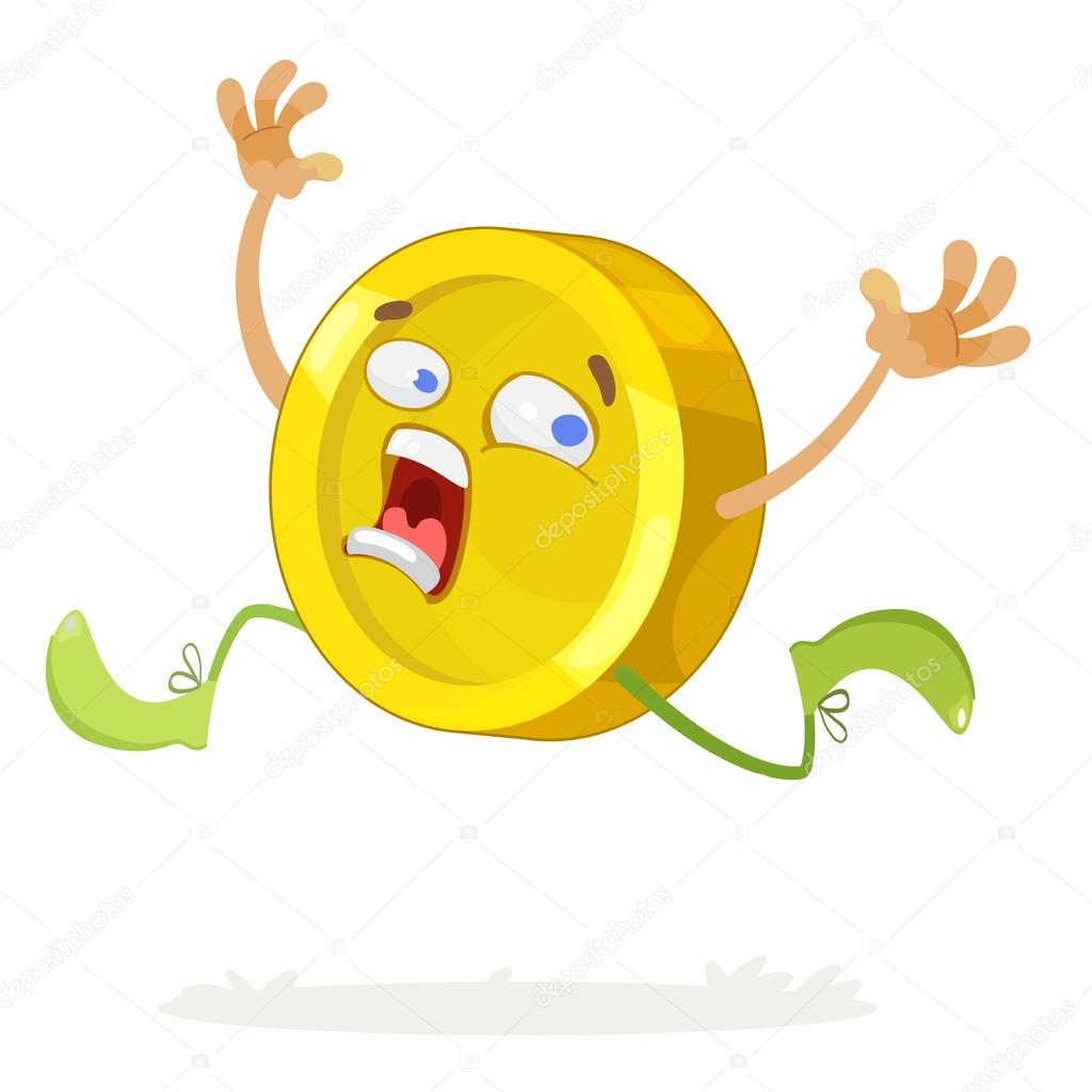 Cartoon character gold yellow coin Stock Vector Image by ©krasivos ...