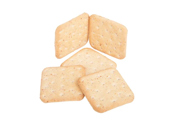 A packet of biscuits and one broken isolated on white background Stock ...