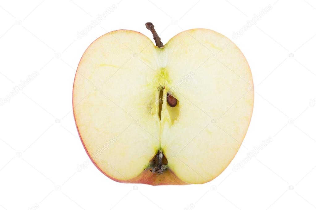 Half of apple isolated on a white background Stock Photo by ©Strannik ...