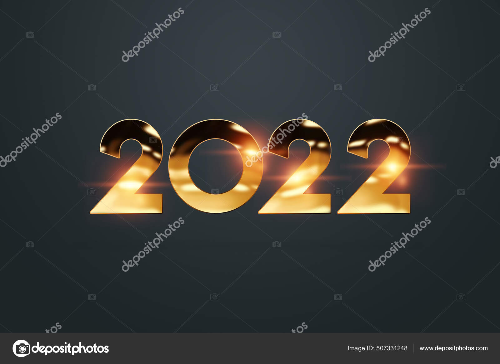 Gold Numbers 2022 Luxury Vip Dark Background Happy New Year — Stock ...