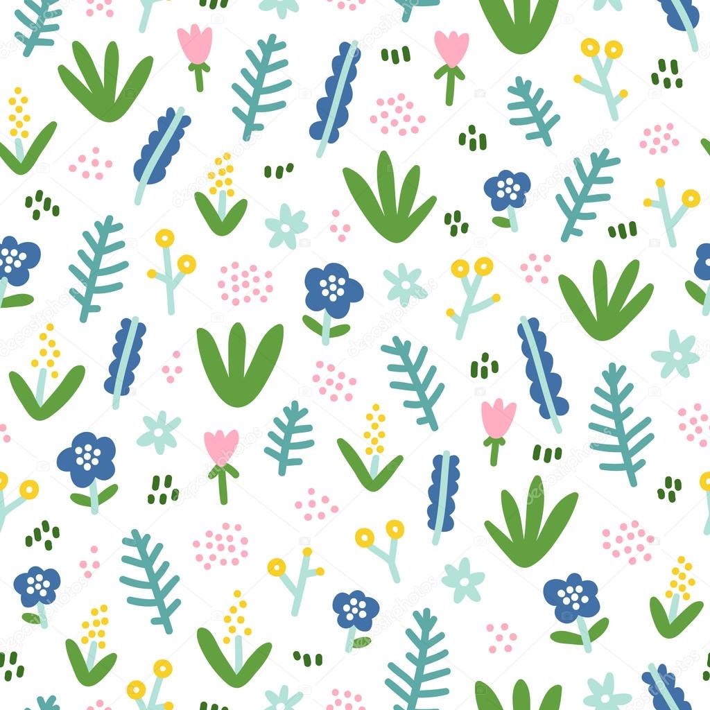 Cute little flowers on white background Stock Vector by ©stolenpencil ...