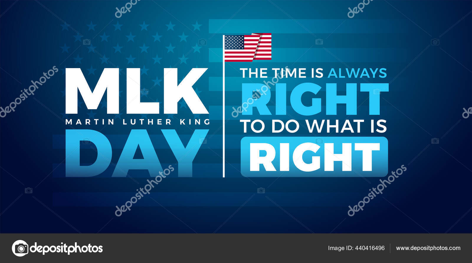 Martin Luther King Day Typography Greeting Card Design Mlk Day Stock Vector Image by ...