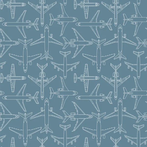 Plane seamless pattern vector aircraft airplane jet flight ...