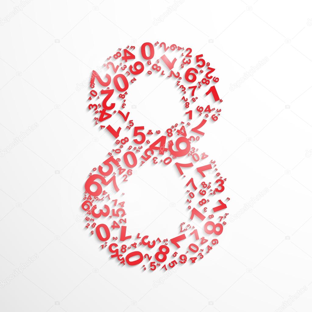 Vector número ocho de los números . Vector de stock #62154289 de ©megastorm