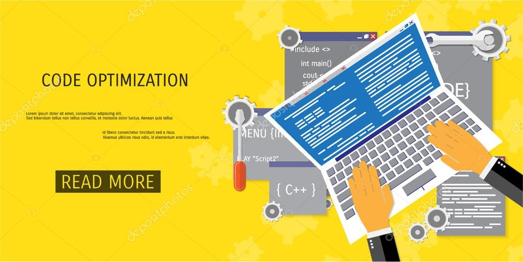 Vector flat concept of programming and coding Stock Illustration by ...