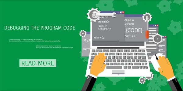 Vector flat concept of programming and coding Stock Illustration by ...