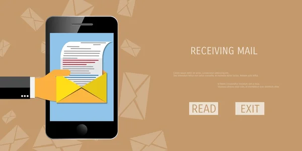 Too many email has sent from mobile phone — Stock Vector © sailom #36984673