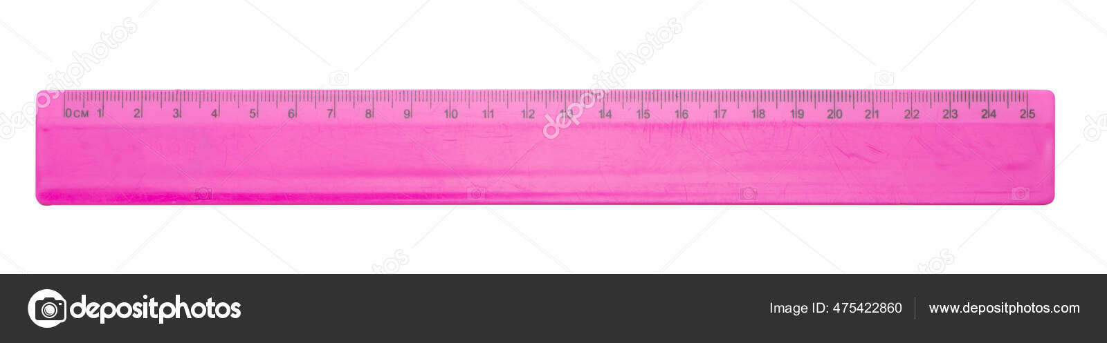 Red ruler isolated on white background close up Stock Photo by ...