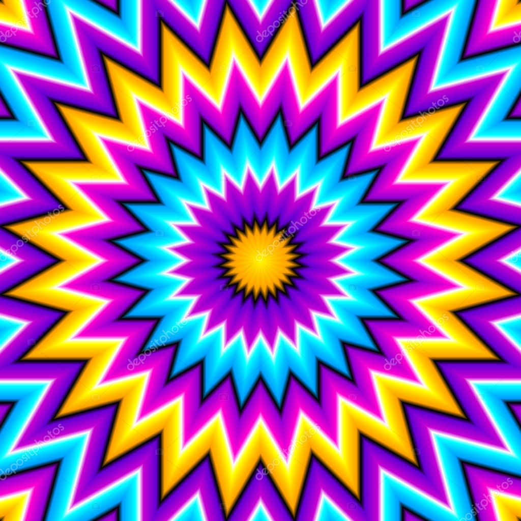 Colorful background with optical expansion illusion. Seamless pattern ...