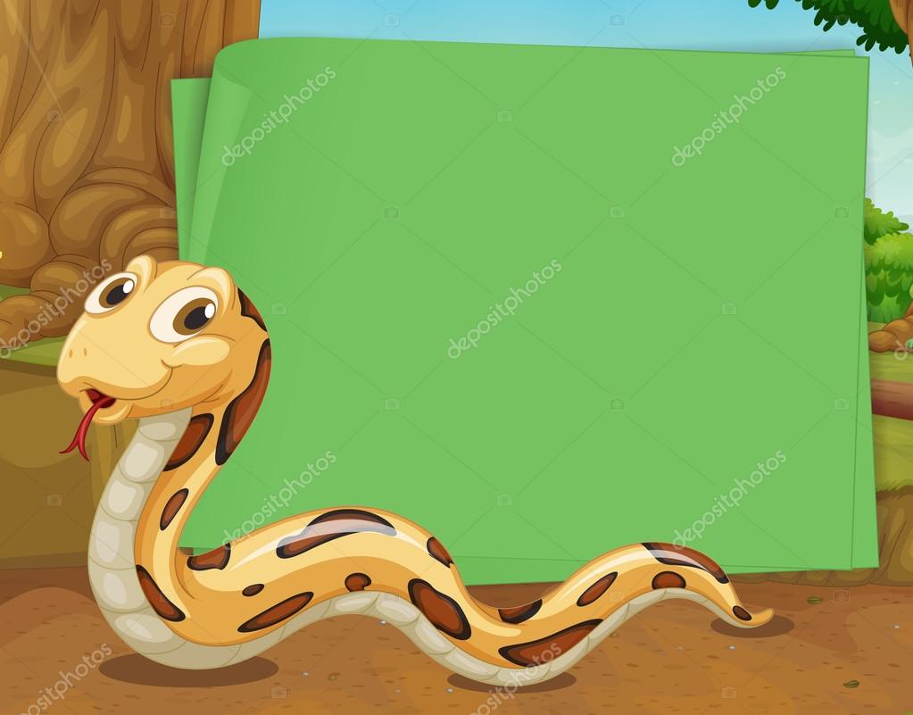 Border design with snake crawling Stock Vector by ©interactimages 101637734