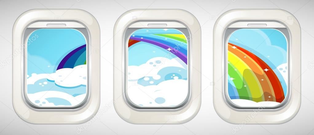Rainbow outside the window Stock Vector by ©interactimages 102916112