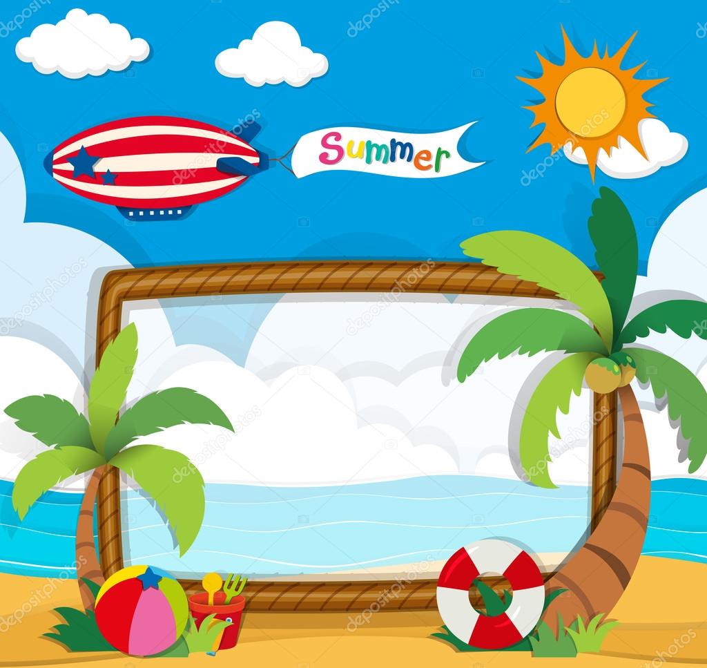 Seaside Background Clipart Borders