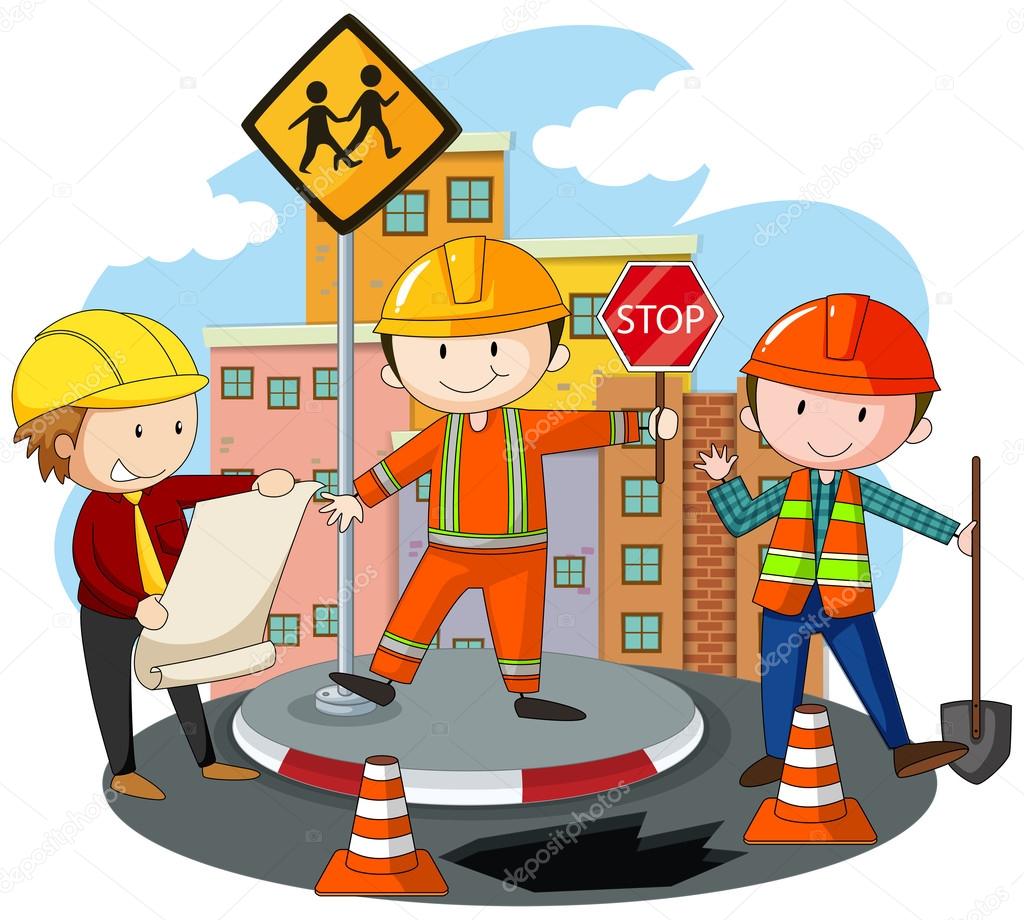 Road Construction Worker Clip Art