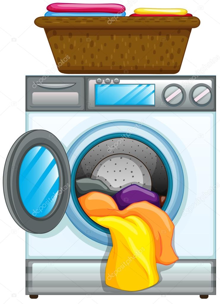 Clothes in washing machine Stock Vector Image by ©interactimages #112683948