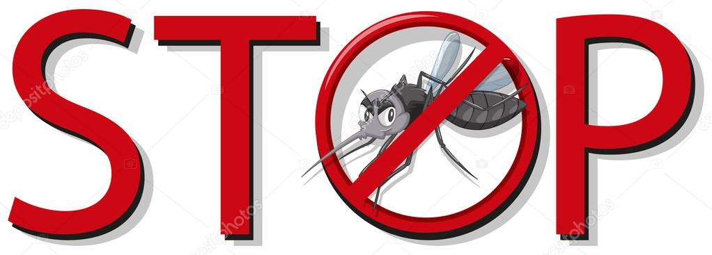 Stop mosquito sign on white background Stock Vector by ©interactimages ...