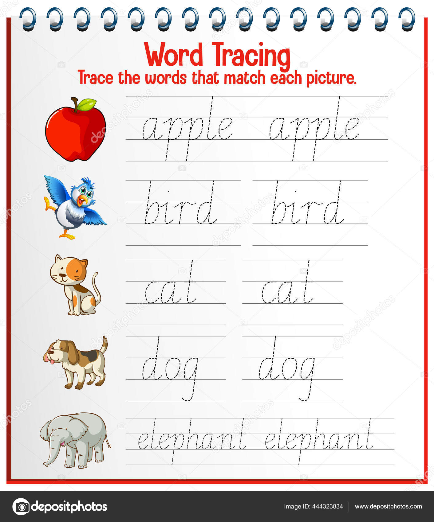 English Alphabet Tracing Worksheets Illustration Stock Vector Image by ...