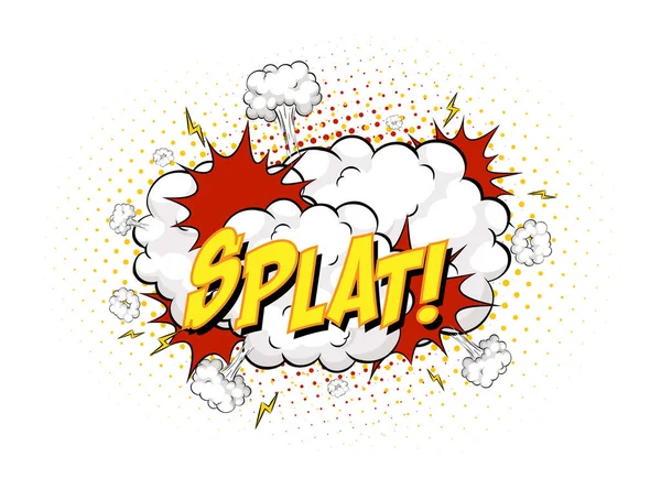 Stop Text Comic Cloud Explosion Isolated White Background Illustration ...