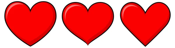 Set Different Shapes Heart Illustration Stock Vector by ©interactimages ...