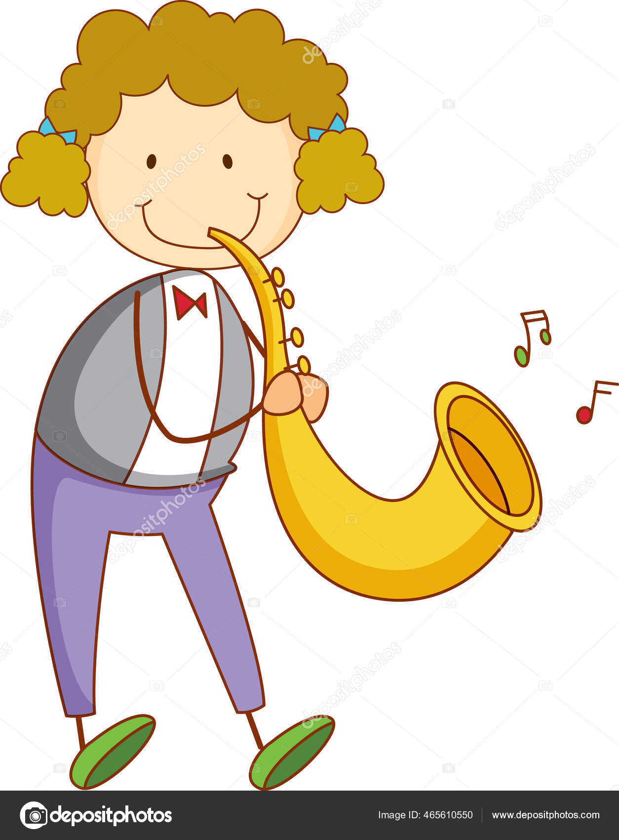 Cartoon Saxophone Player