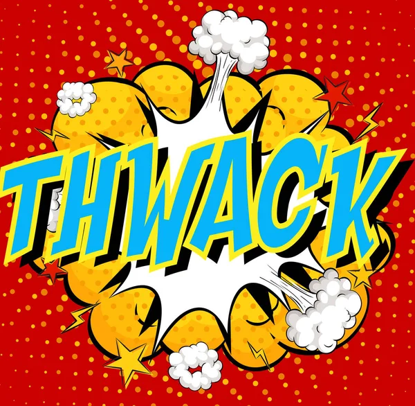 Word Thwack Comic Cloud Explosion Background Illustration Stock Vector ...