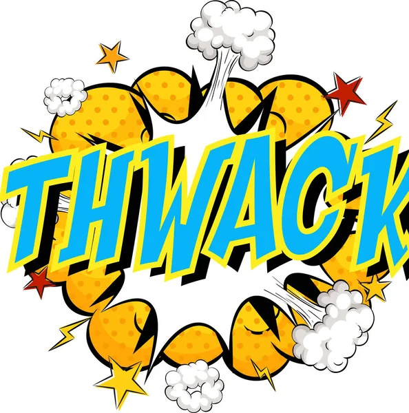 Whap Text Comic Cloud Explosion Isolated White Background Illustration ...