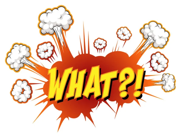 What Text Comic Cloud Explosion Yellow Background Illustration Stock ...