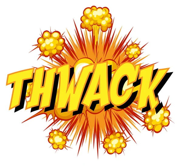 Whap Text Comic Cloud Explosion Isolated White Background Illustration ...