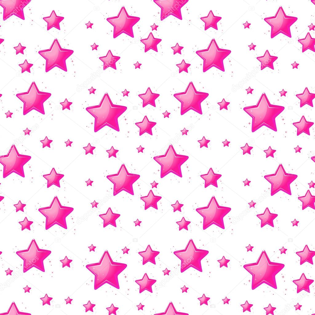 Diseño sin costuras con estrellas de color rosa — Vector de stock ...