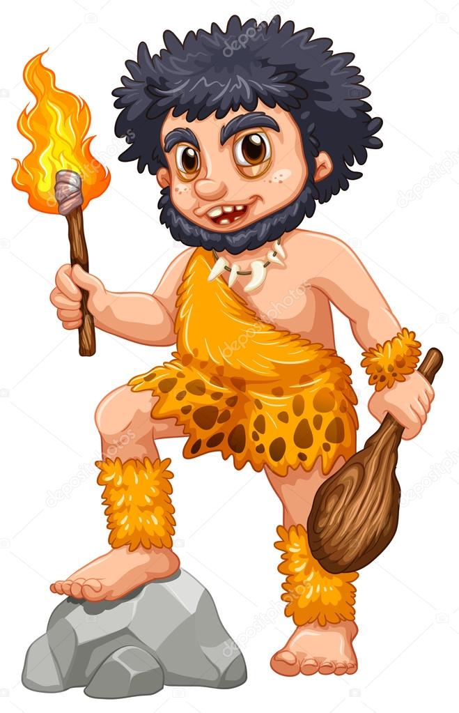Caveman Illustration Stock Vector Image by ©interactimages #54093913