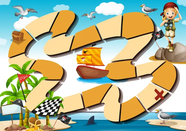 Can You Help Pirate Find His Ship Stock Vector Image by ...