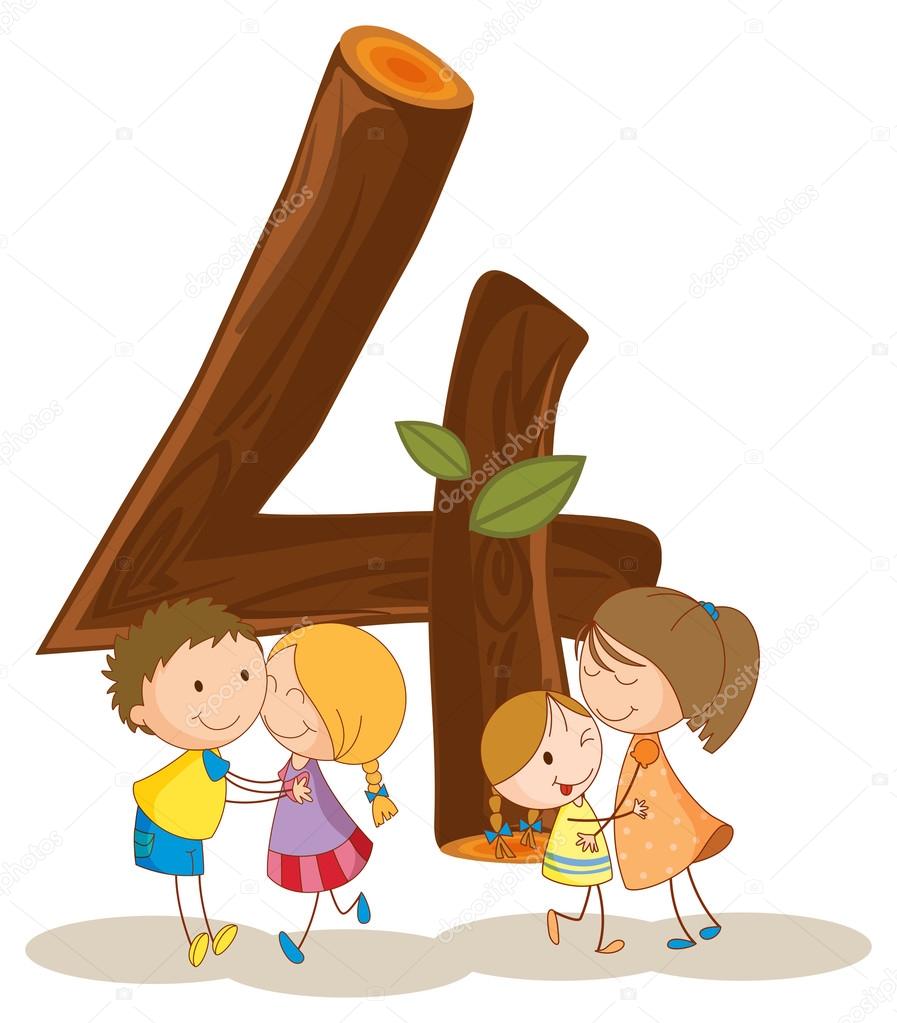 el número 4 — Vector de stock © interactimages #57427453