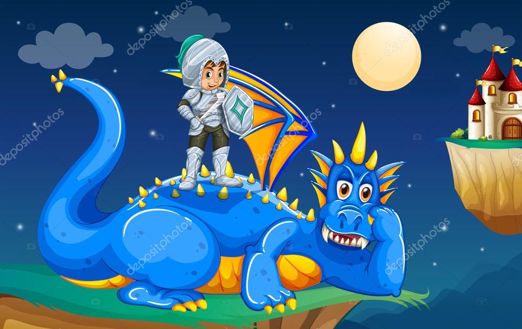 Knight And Dragon Clipart