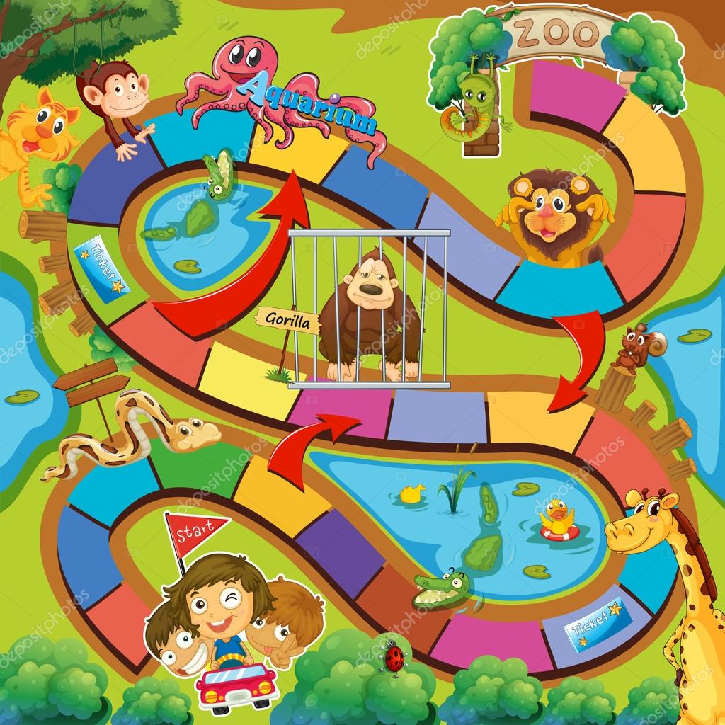 Zoológico de animales juego Vector de stock #58547195 de ©interactimages