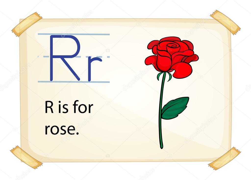 A letter R for rose Stock Vector by ©interactimages 58547535
