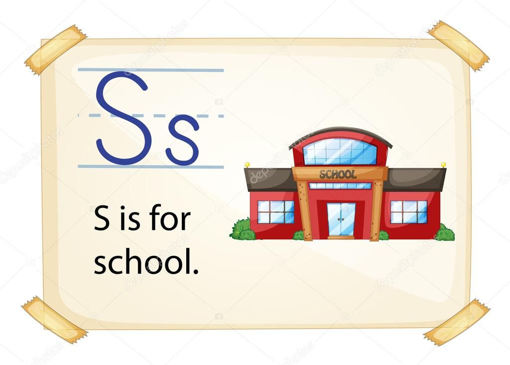 A letter S for school Stock Vector by ©interactimages 59248011