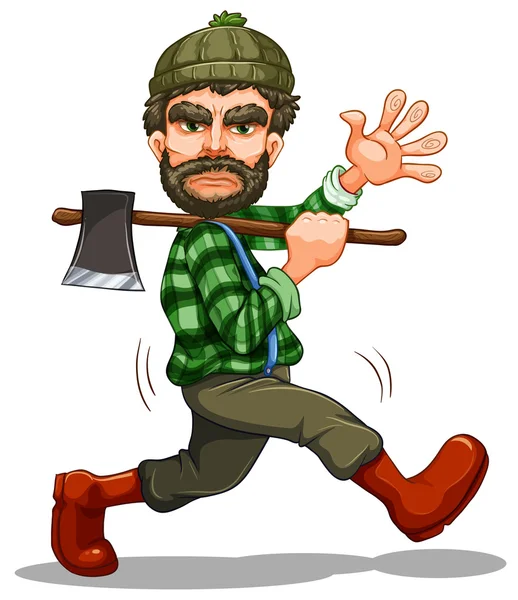 A scary lumberjack standing Stock Vector Image by ©interactimages #32641427