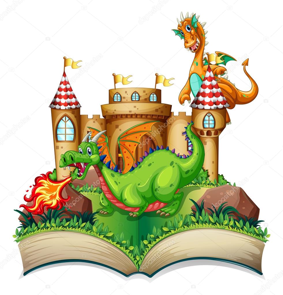 Dragon and book Stock Vector Image by ©interactimages #62244397