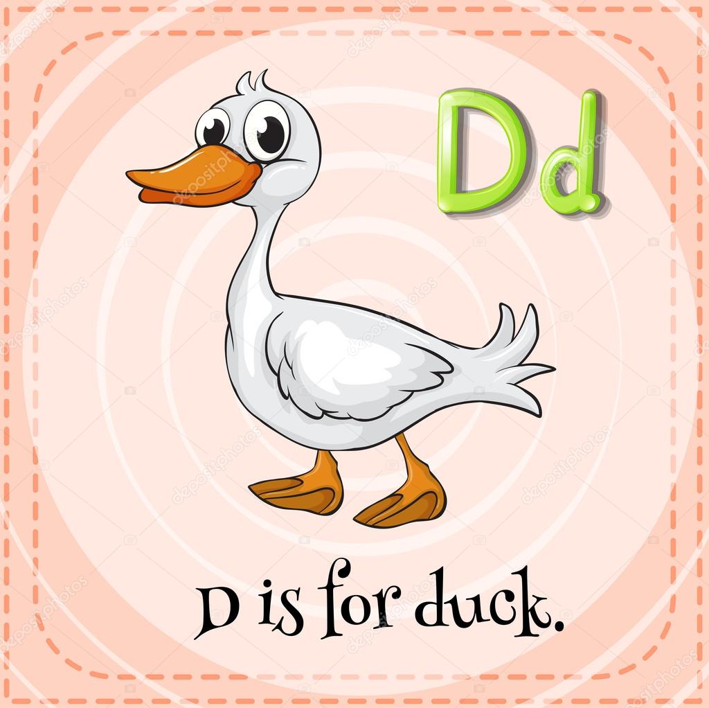 Letter D Duck D For Duck Alphabet Vector Images (86)