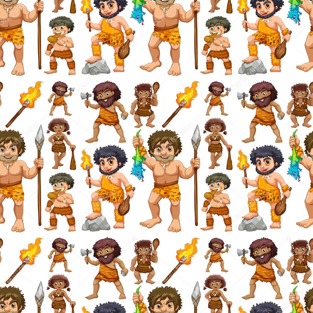 Seamless caveman Stock Vector Image by ©interactimages #67585751