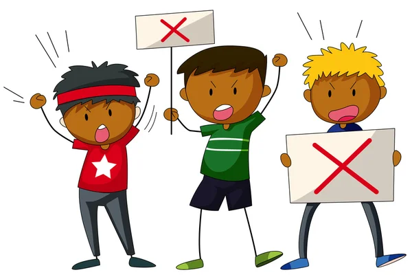Kids Protest Cartoon