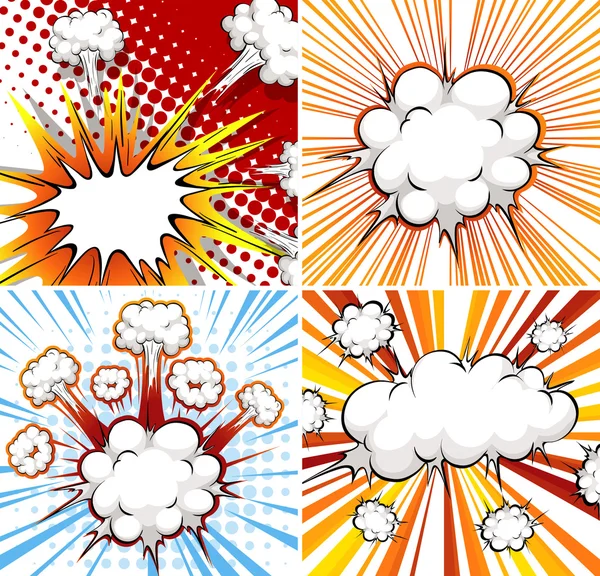 Vector comic book explosion elements for your design — Stock Vector ...